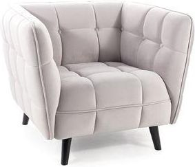 Signal Fotel Castello Velvet 1 Szary Jasny 11092_162913 - Opinie i ...