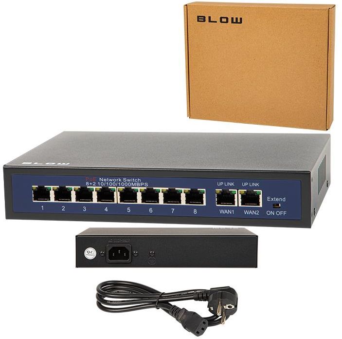 Blow Switch 8 Poe 100Mb 100W BLSW108P - Opinie i ceny na Ceneo.pl