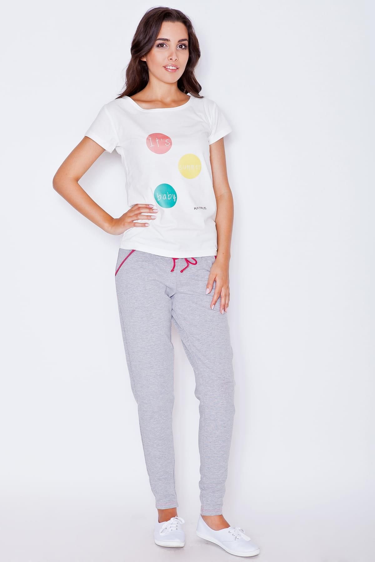 Spodnie Damskie Model K277 Grey/Pink - Katrus - Ceny i opinie - Ceneo.pl