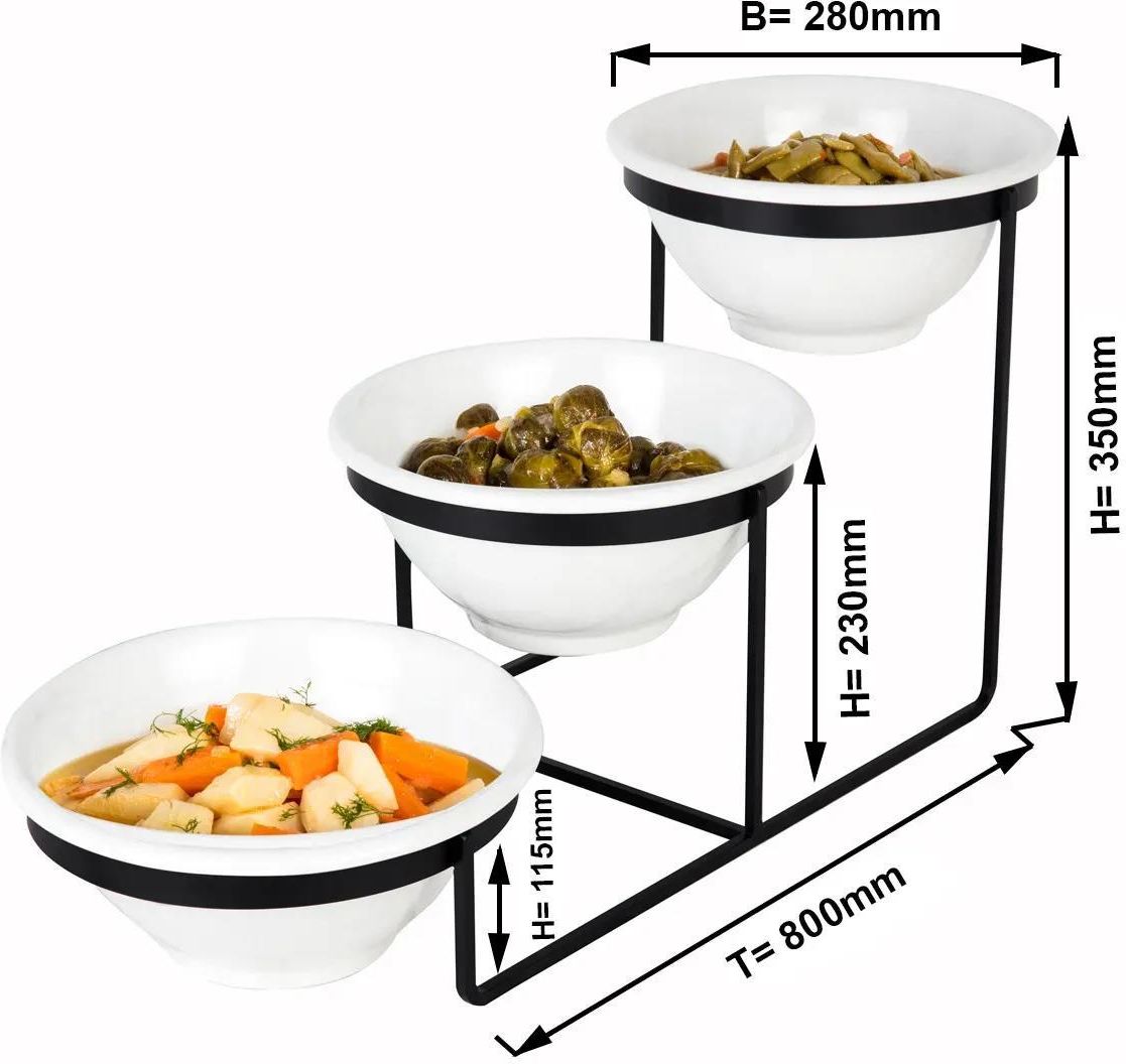 Ggm Gastro Stojak Na Ciasto / Stojak Bufetowy W Tym 3 Misa Melaminowa ...