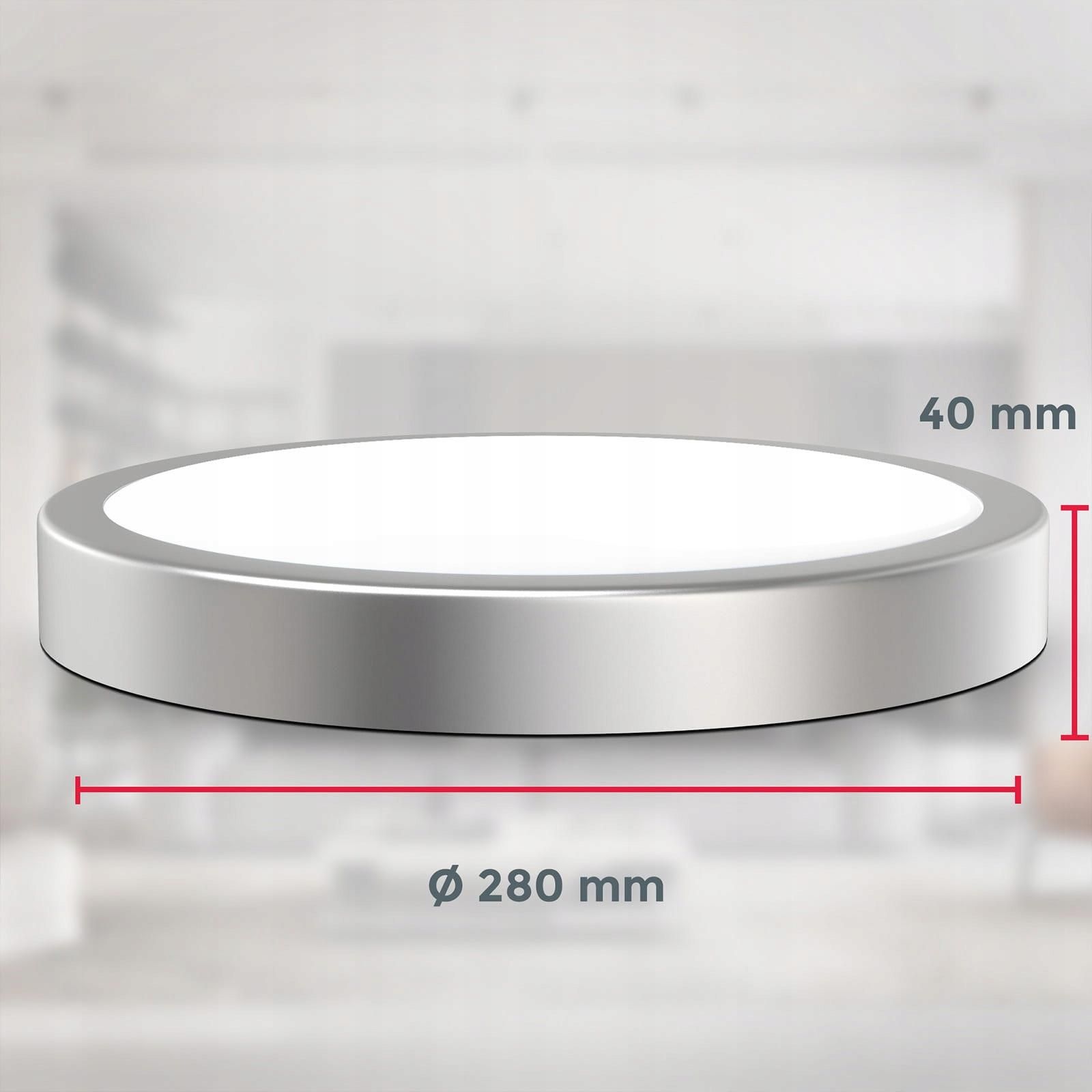 Ns-Lighting Plafon Led 18W Srebrny Pokój Kuchnia Korytarz (1519 ...
