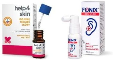 Help4Skin Gojenie Pęknięć Skóry Plaster w żelu 7ml + Fonix spray na ból ...