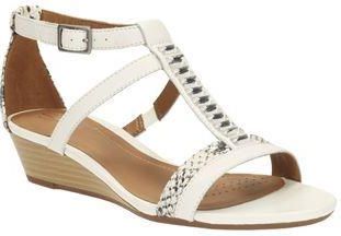 Clarks Playful Fox White Combi Leather 26114028 - Ceny i opinie - Ceneo.pl