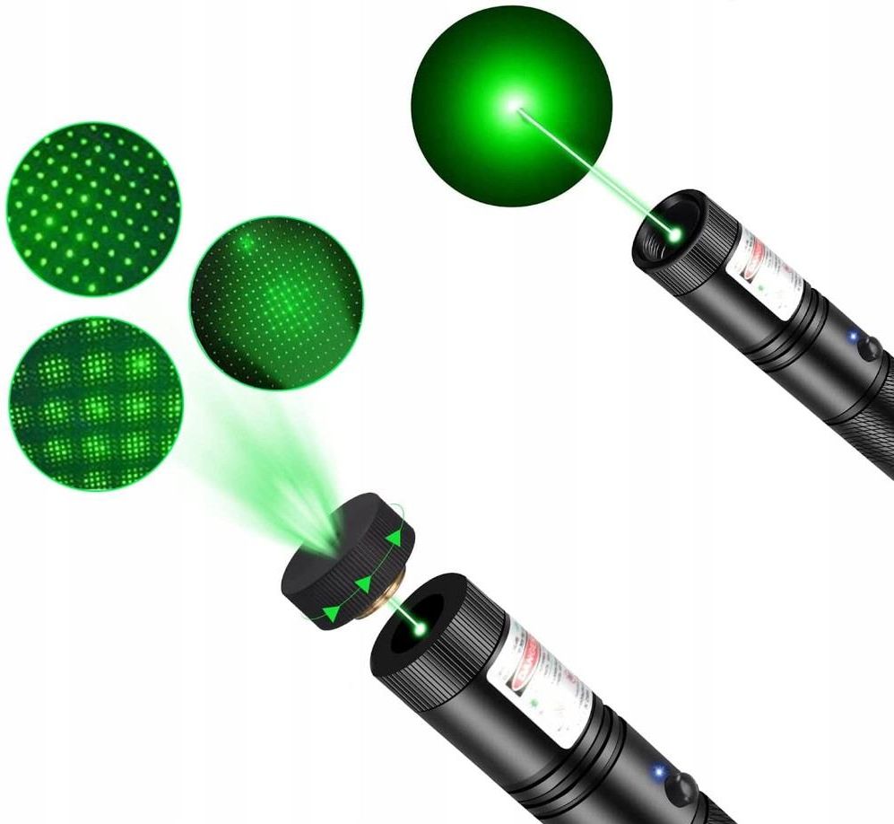Latarka LASER ZIELONY Wskaźnik Laserowy Duży ZASIĘG 4592 - Ceny i ...