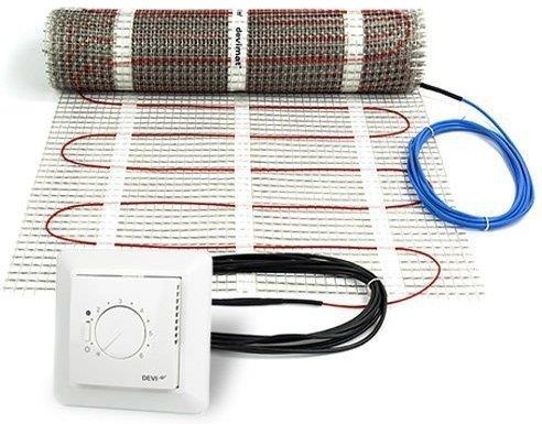 Ogrzewanie podłogowe Devi Mata Grzejna Deviheat 150S 375W / 2,5m2 / 0,5x5M + Termostat Devireg ...