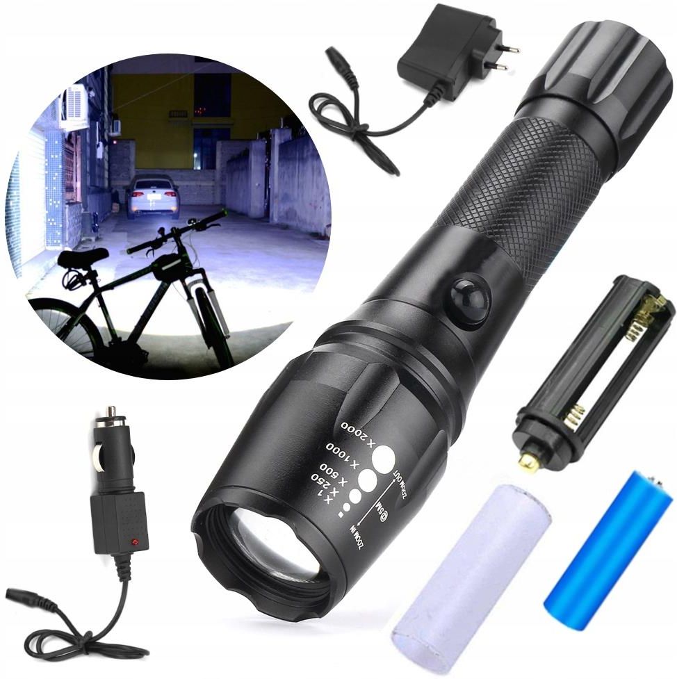 Latarka Mocna Wojskowa Cree Xml-T6 Zoom - Ceny i opinie - Ceneo.pl