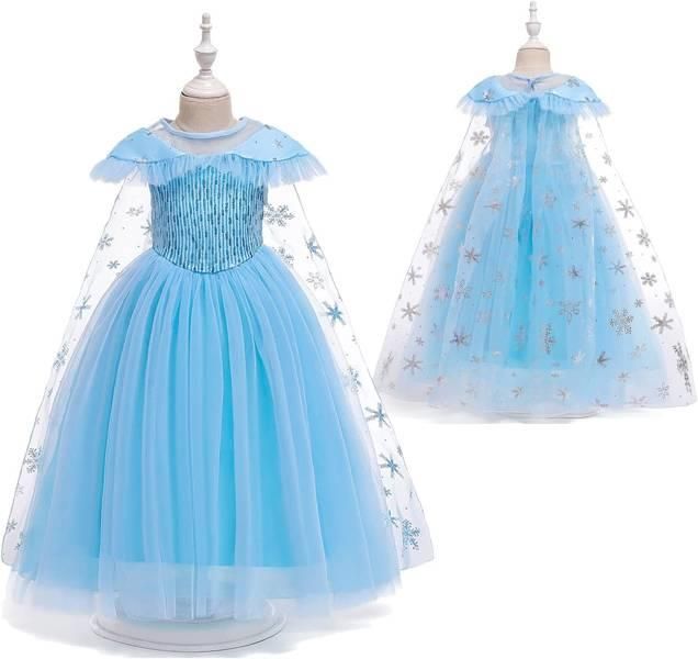 STRÓJ FROZEN II SUKIENKA ELSA KRAINA LODU E201 KSIĘŻNICZKA 140 - Ceny i ...