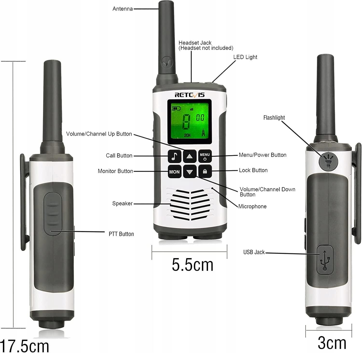 Retevis Krótkofalówka Rt45 2Szt C319 - Opinie i ceny na Ceneo.pl