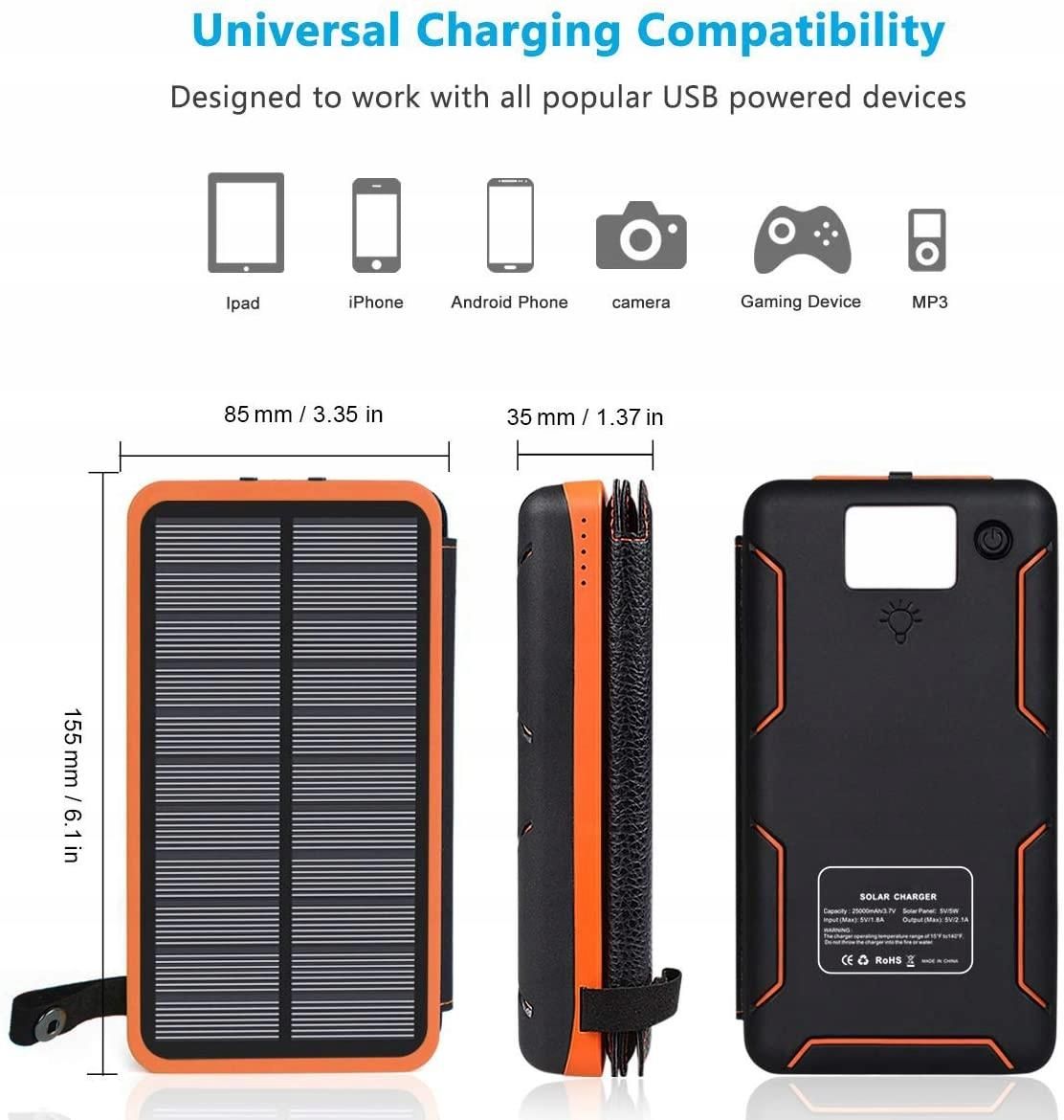 Powerbank Addtop Przenośny Solarny Powerbank 25000 Mah 4 Panele - Opinie i ceny na Ceneo.pl