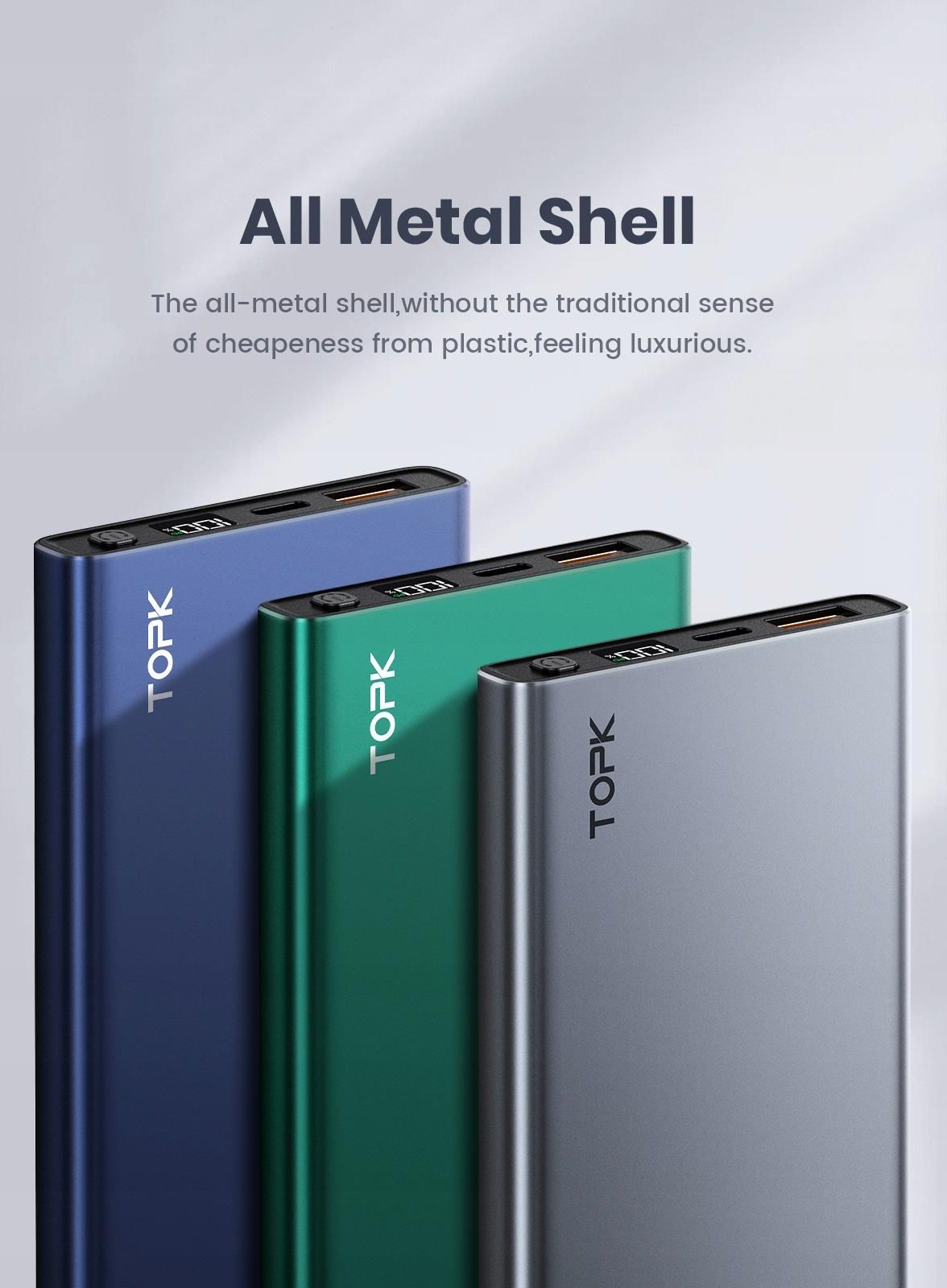 Powerbank Topk Powerbank 10000Mah 2 X Usb 20W Usb Usb Typ C - Opinie i ceny na Ceneo.pl