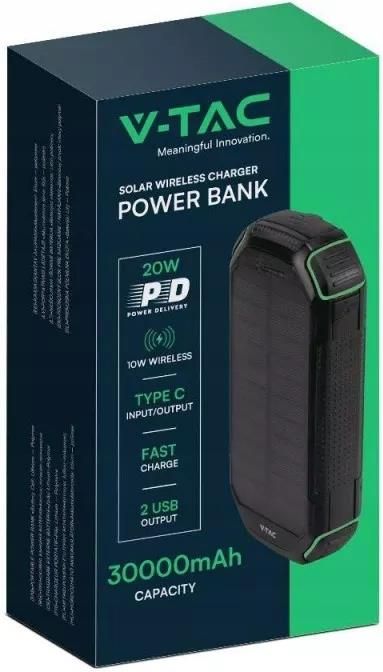 Powerbank V-Tac Power Bank 30000Mah Czarny Solarny Ładowan - Opinie i ...