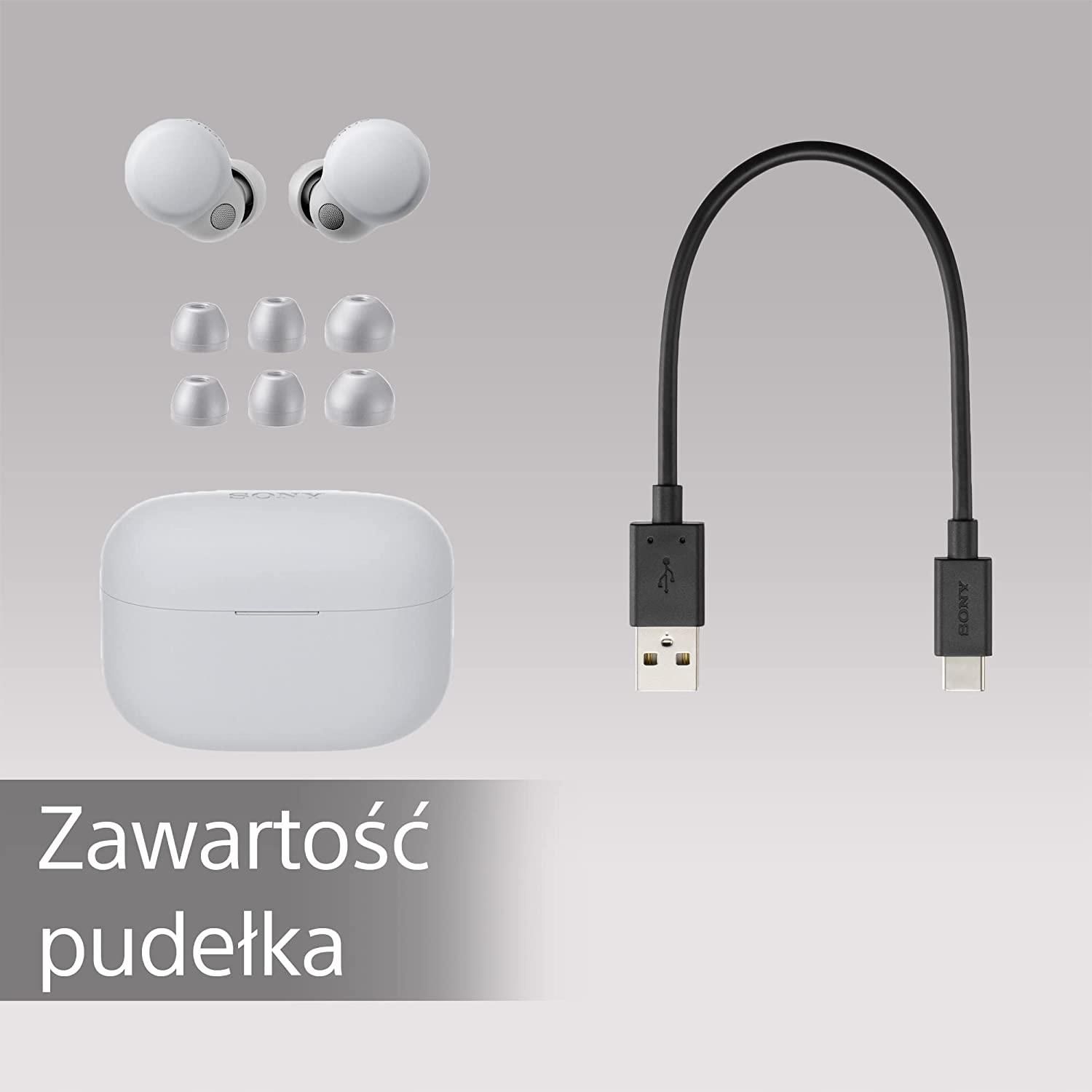 Zestaw słuchawkowy Sony Słuchawki Bezprzewodowe Dokanałowe Białe Anc - Opinie i ceny na Ceneo.pl