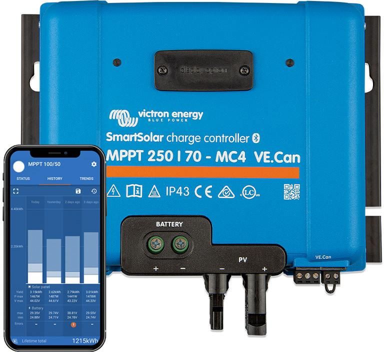 Victron Energy SmartSolar MPPT 250/70 MC4 VE.CAN Bluetooth Regulator ...