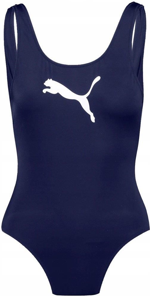 Kostium kąpielowy damski Puma Swim Women Swimsuit 1P granatowy 907685 ...