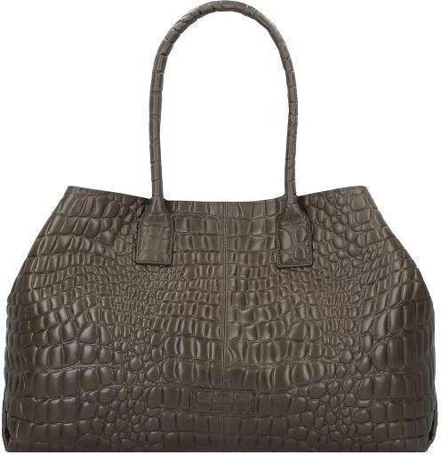 Liebeskind Chelsea Croco Shopper Bag Leather 48 cm nori green - Ceny i ...