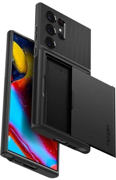SPIGEN SLIM ARMOR CS SAM S23 ULTRA S918 CZARNY/BLACK ACS05628 - Etui na ...