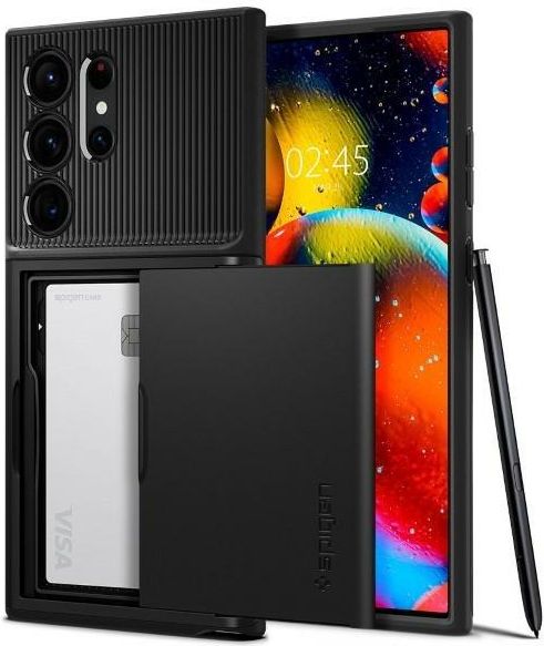 SPIGEN SLIM ARMOR CS SAM S23 ULTRA S918 CZARNY/BLACK ACS05628 - Etui na ...