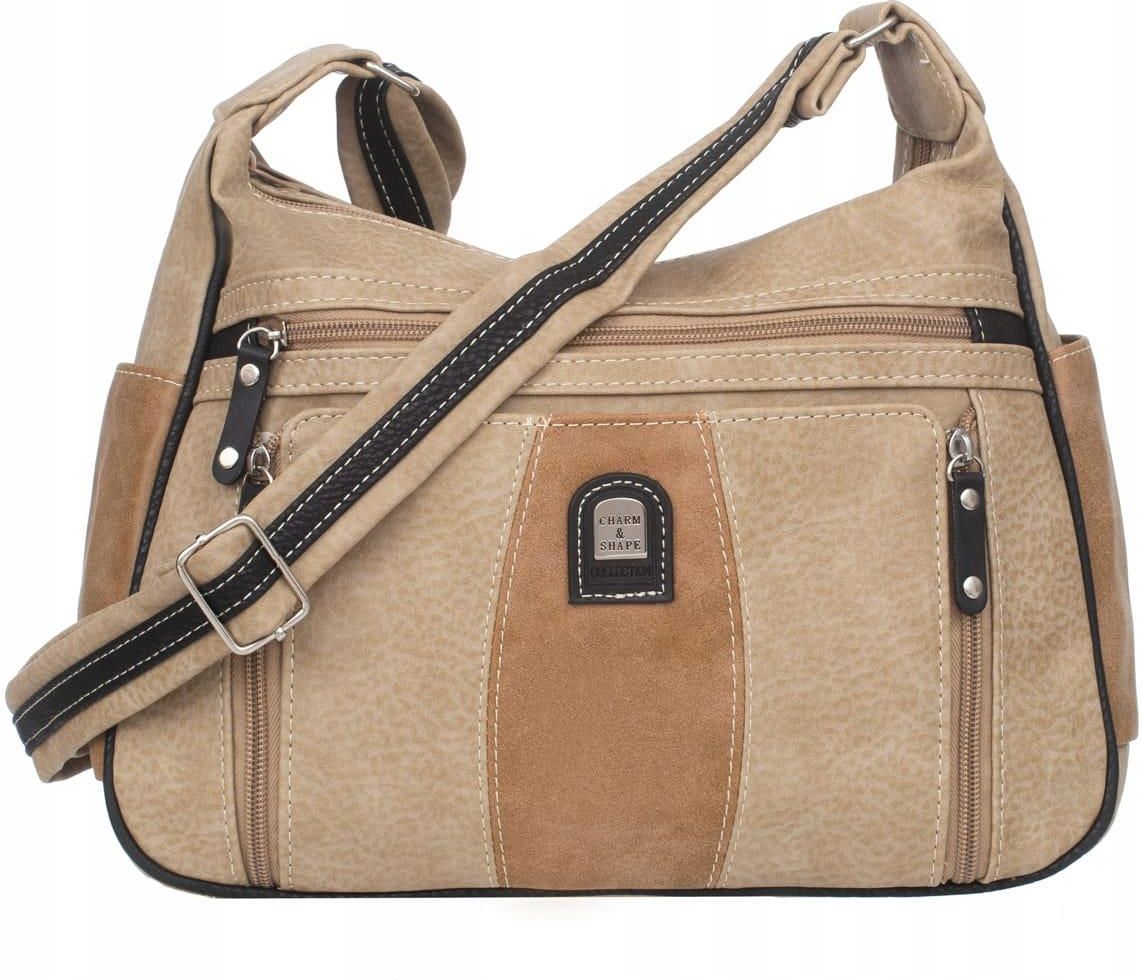 Średnia Torebka Charm&Shape na ramię Beżowa - Ceny i opinie - Ceneo.pl