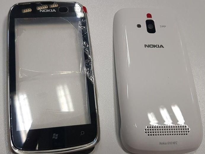 Podzespoły do telefonu Nokia Nowa Oryginalna Obudowa Lumia 610 Biała ...