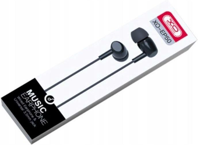 Zestaw słuchawkowy Xo Słuchawki Przewodowe Ep50 Czarne Jack 3,5Mm ...