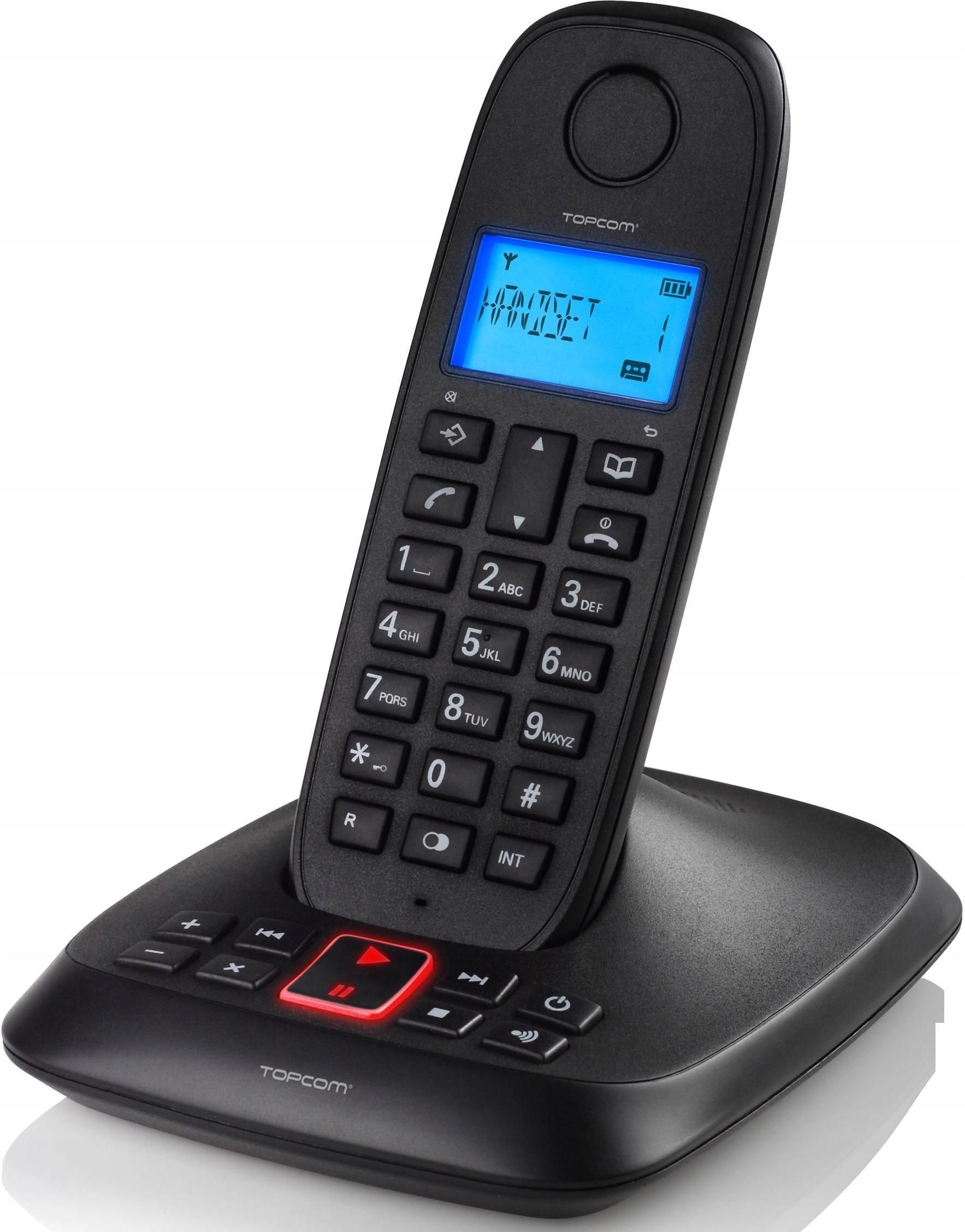 Telefon Topcom TE-5748 Bezprzewodowy Telefon Set x 4 Stacjonarny ...