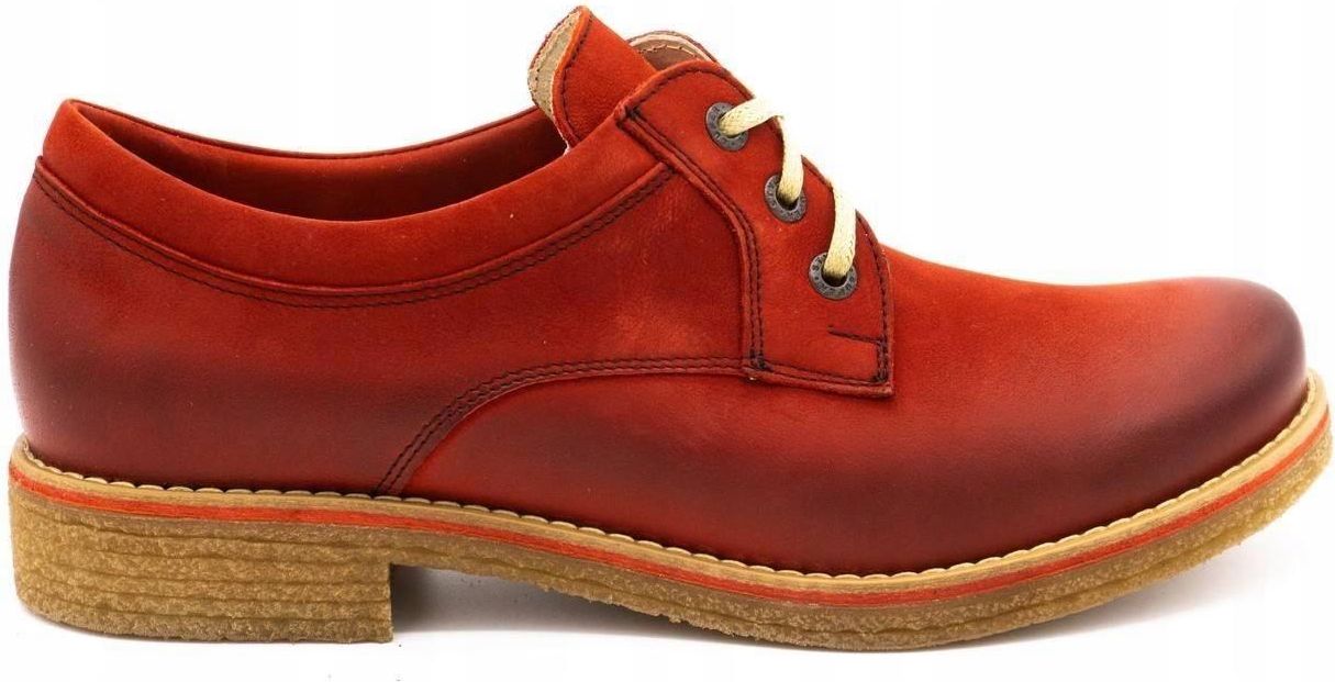 Buty damskie skórzane trzewiki 656B czerwone 39 - Ceny i opinie - Ceneo.pl