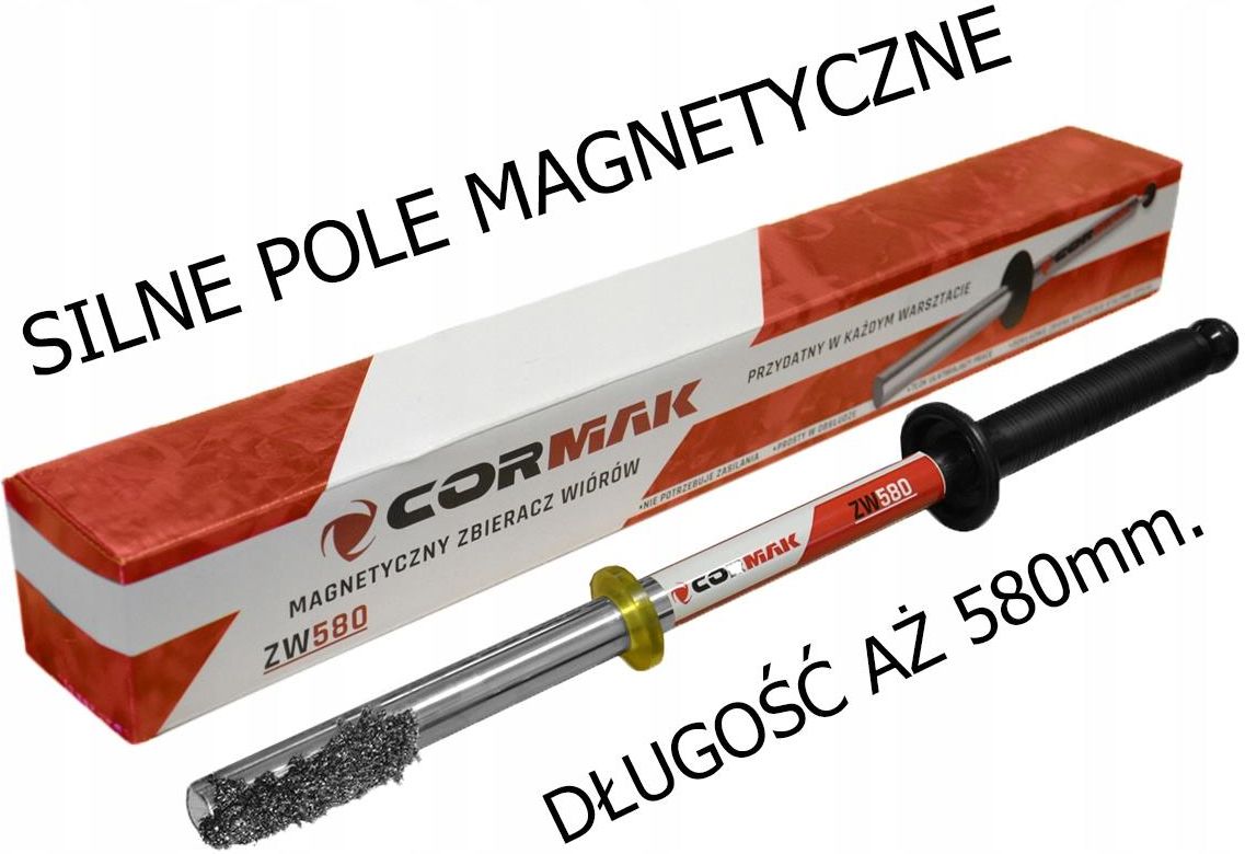 Imadło Cormak Magnetyczny Zbieracz Opiłków Wiórów 580mm Magnes CORZW580 ...