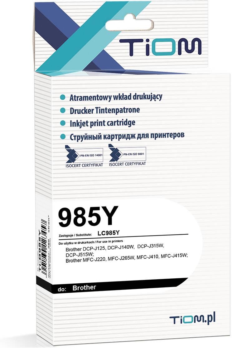 Tusz Tiom Do Brother 985Y Lc985Y 260 Str. Żółty (TIB985Y) do drukarki ...