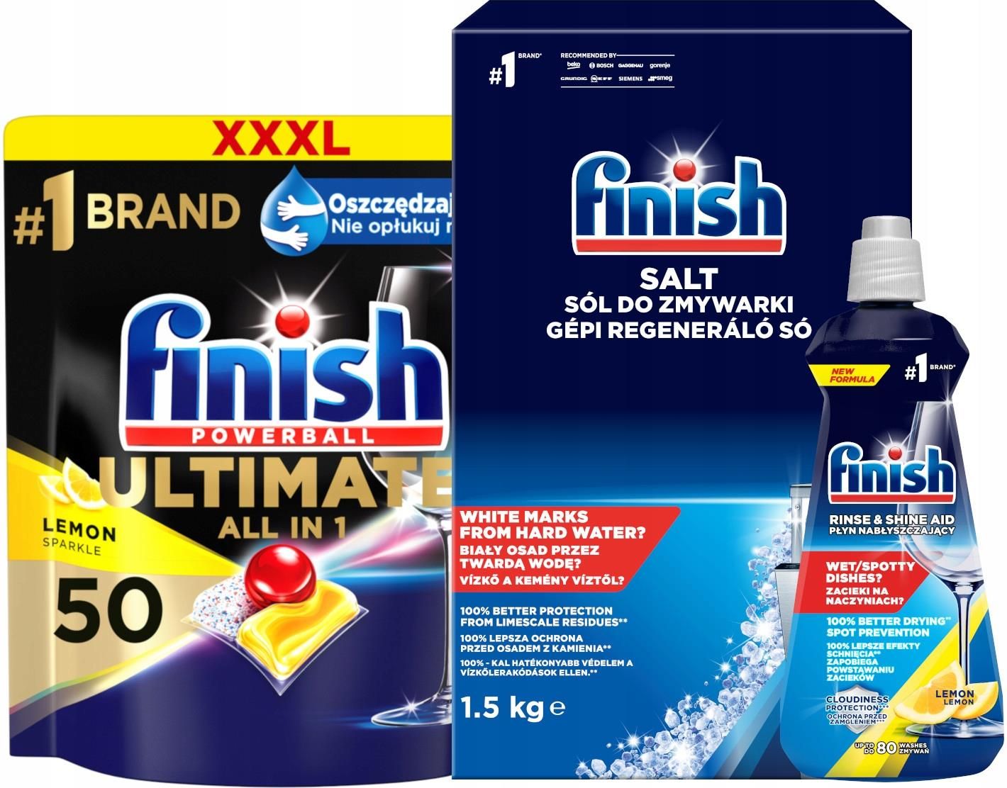 Finish Zestaw Kapsułki Ultimate All-in-1 50 lemon + 2 dodatki - Ceny i ...