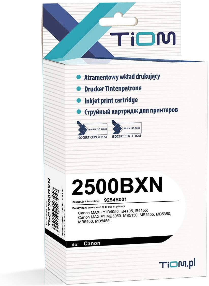 Tusz Tiom Eol Do Canon 2500Bxn 9254B001 2500 Str. Czarny (TIC2500BXN ...