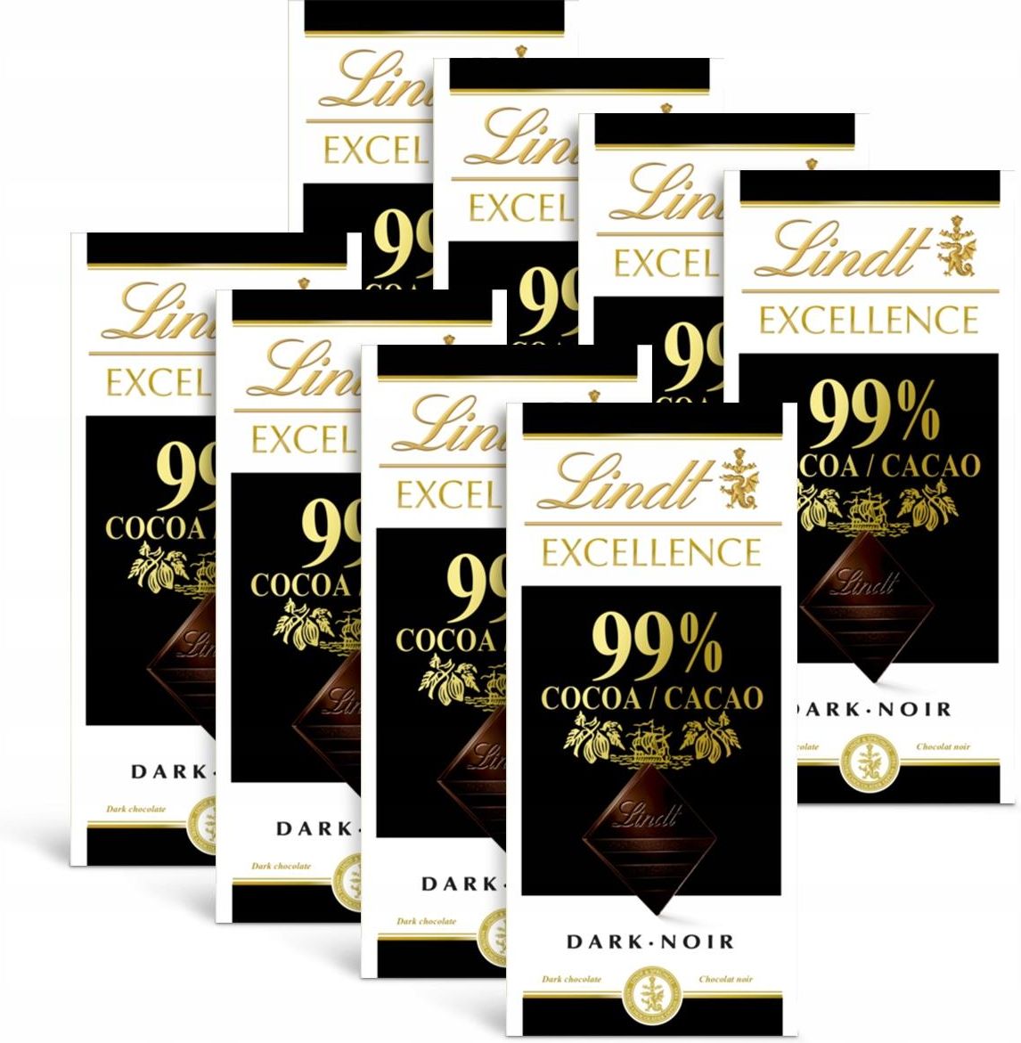 Lindt Excellence 99% Czekolada Gorzka 8x50g - Ceny i opinie - Ceneo.pl