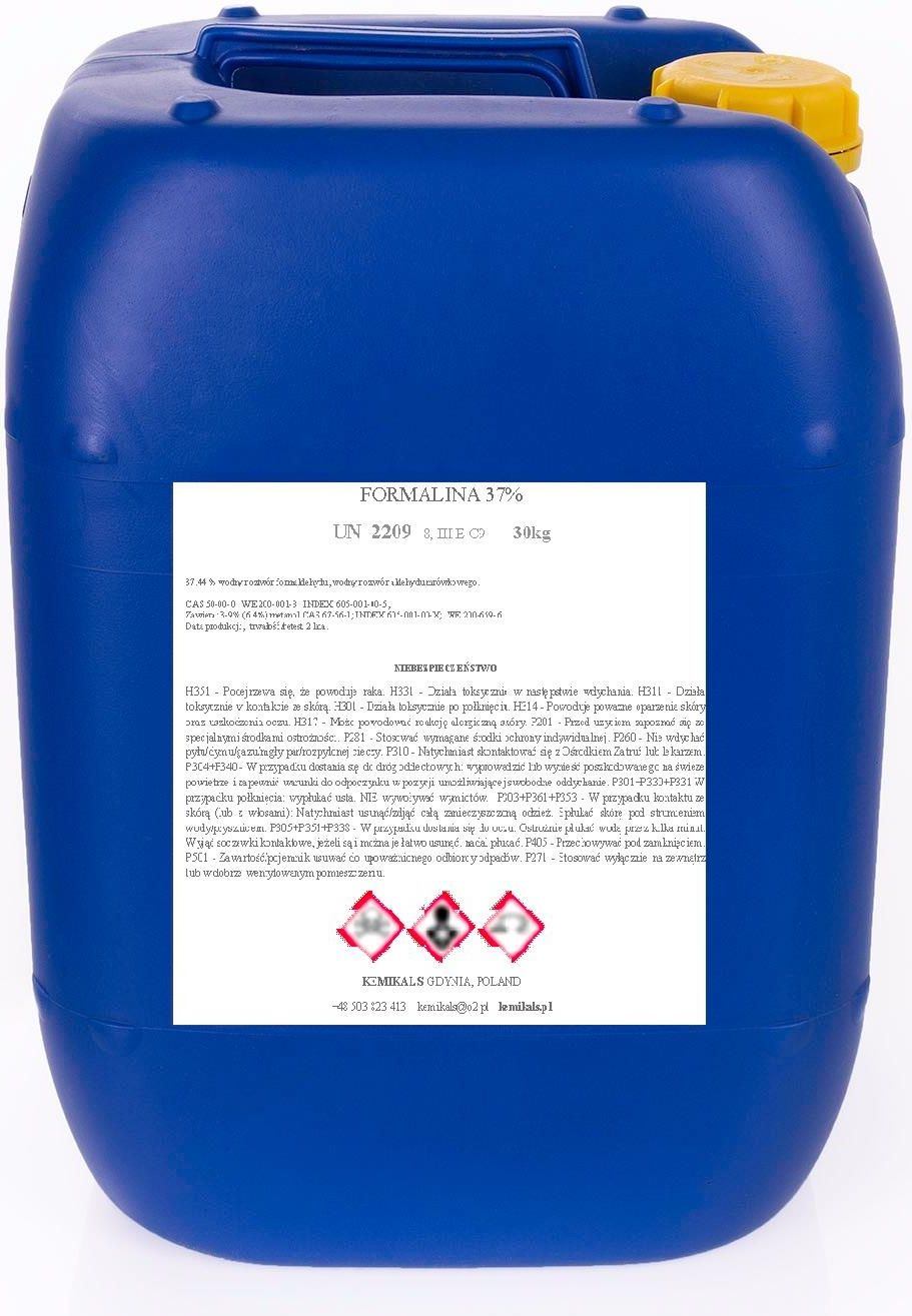 Kemikals Formalina, Formaldehyd, Aldehyd Mrówkowy 37% 29Kg - ceny i ...