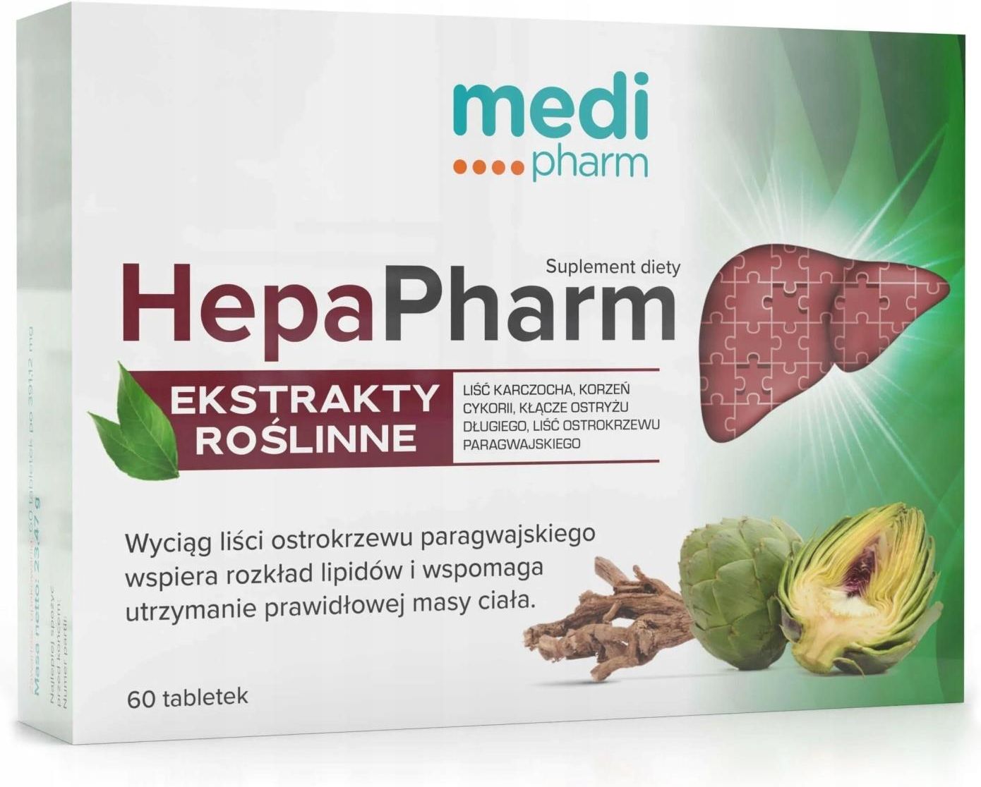 Medi Pharm Hepapharm Prawidłowa Masa Ciała 60 Tabl - Opinie i ceny na Ceneo.pl