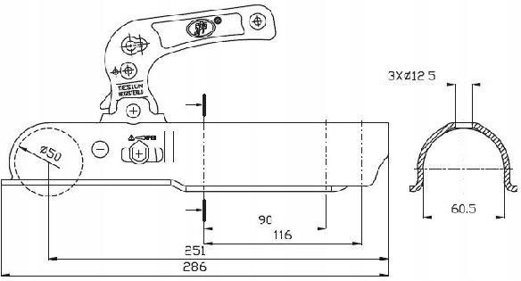 Steelpress Zaczep Kulowy 1200 Ø60 Rozs.90-116 Pionowo Stbc-1200Ff ...