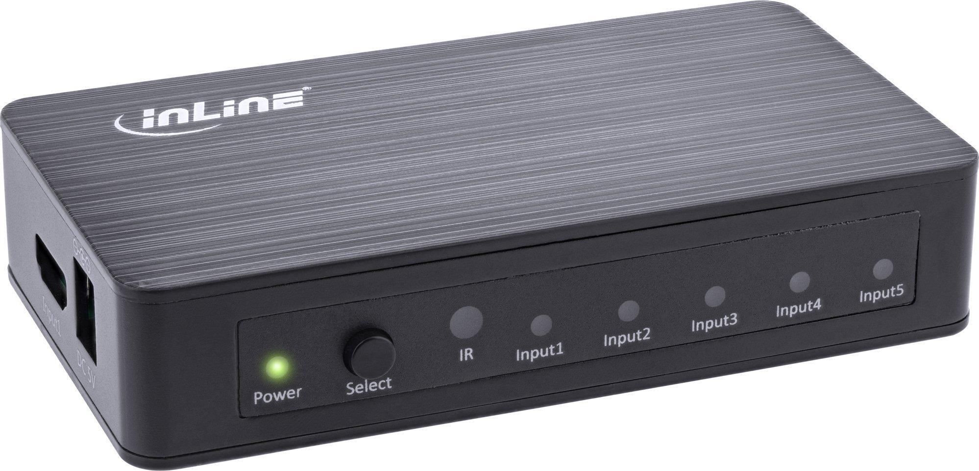 Przełącznik KVM Inline Hdmi Switch, 5 Port, 4K2K@60Hz, Hdcp 2.2 (65019 ...