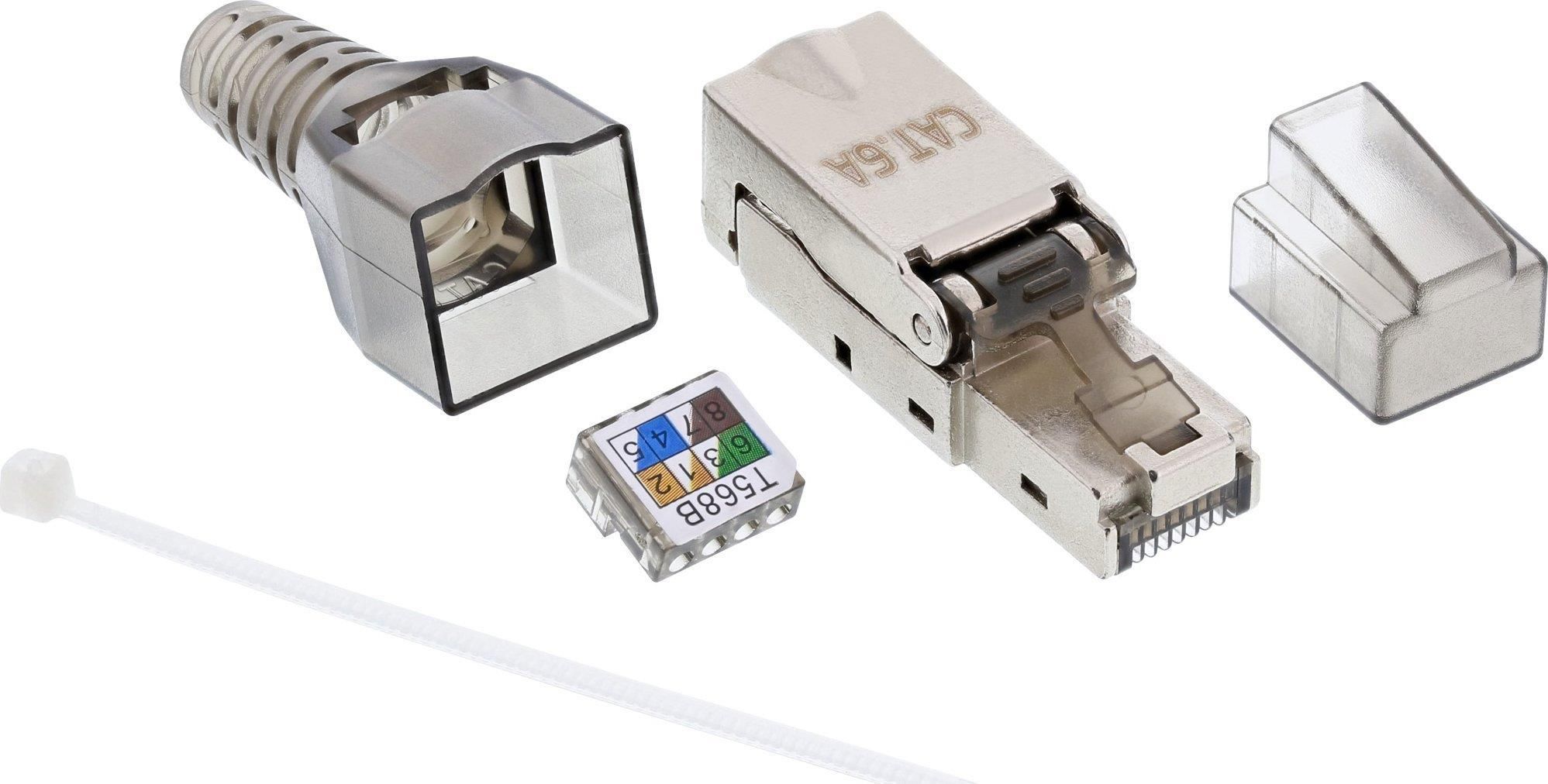 Inline Rj45 Plug Cat.6A 500Mhz, Field-Installable, Shielded (76204A ...