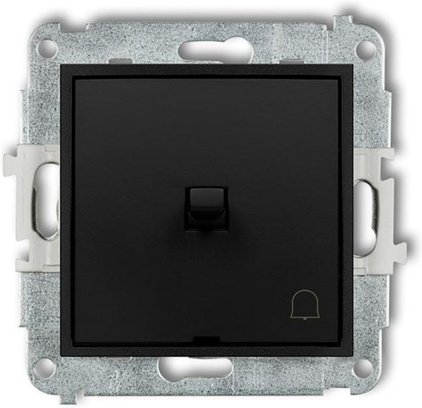 Karlik ICON Przycisk zwierny dzwonek w stylu amerykańskim czarny mat ...