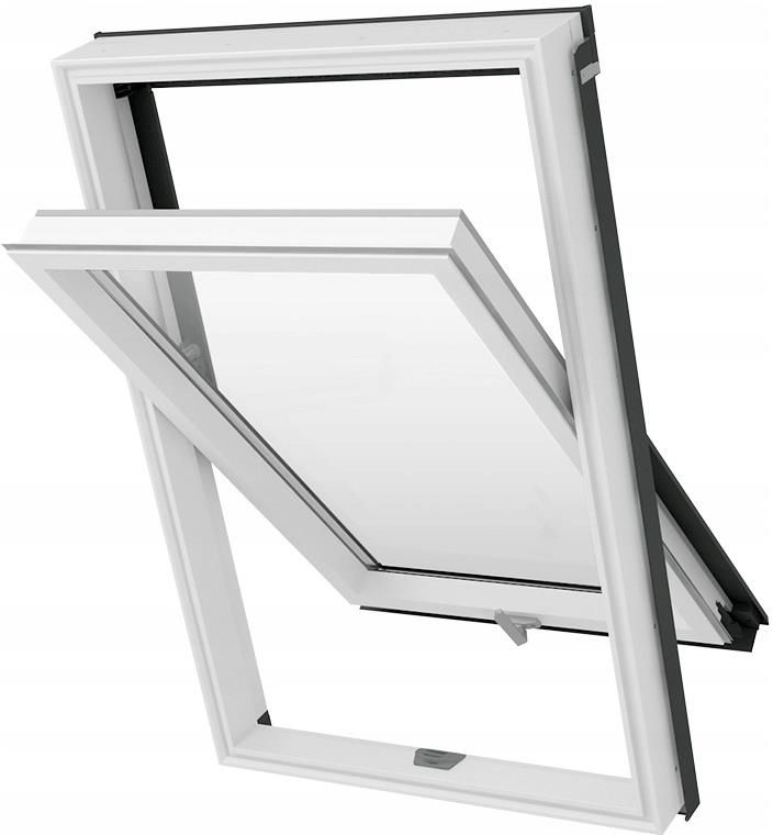 Okno dachowe Solstro Okna Okno Dachowe Pcv 78X118 Razem Z Kołnierzem ...