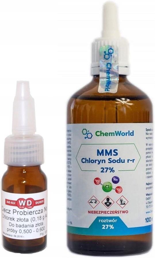 Chemworld Chlorek Złota Au 0,18G +Mms Chloryn Sodu 27% 100Ml - ceny i ...