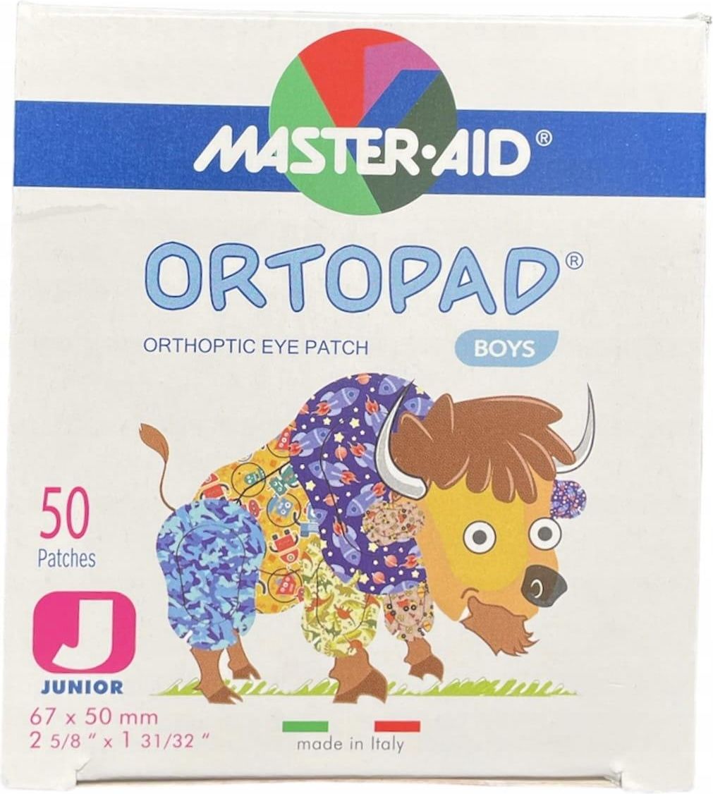 Ortopad Master Aid Ortopad Boys Dla Chłopca Plastry Na Oko Junior 50szt ...