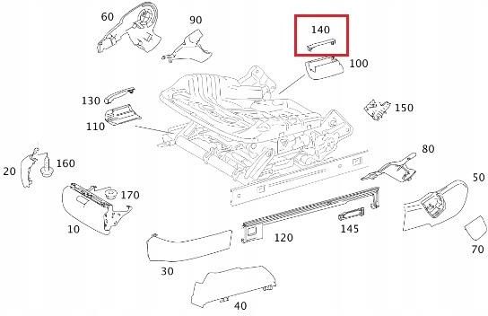 Mercedesbenz Oe Mercedes W221 Oslona Prowadnicy Fotela Kierowcy ...