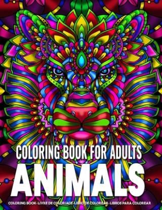 Coloring Book for Adults - Animals: Animal Mandala Coloring Book for Adults featuring 50 Unique ...