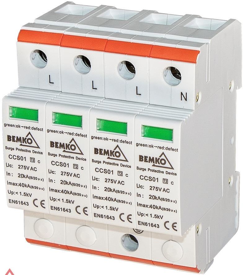 Bemko Ochronnik Przepięć 4P 20-40Ka Klasa C ( A50-CCS01-4P-C ) - Opinie ...