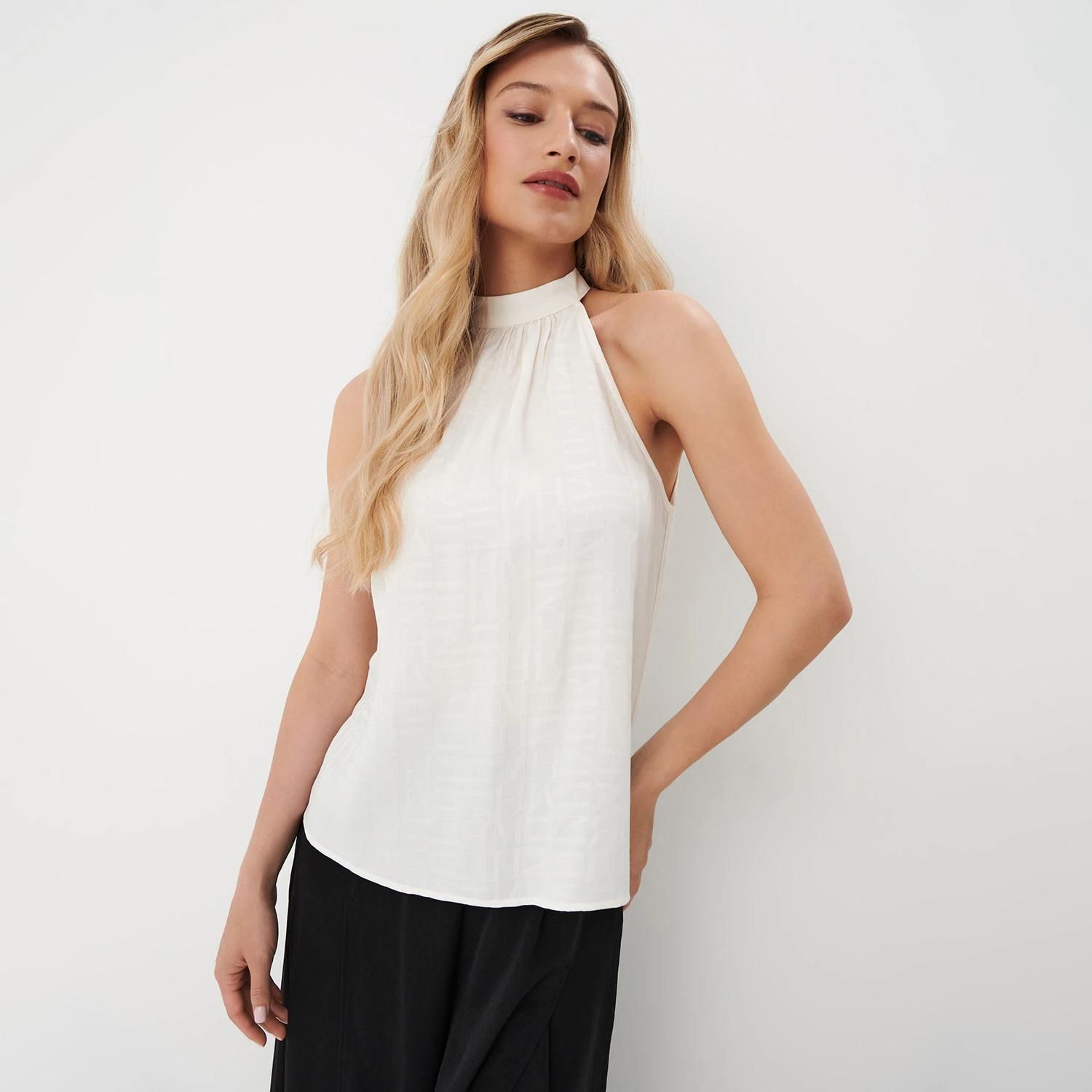 Mohito - Top ze stójką - Kremowy - Ceny i opinie - Ceneo.pl