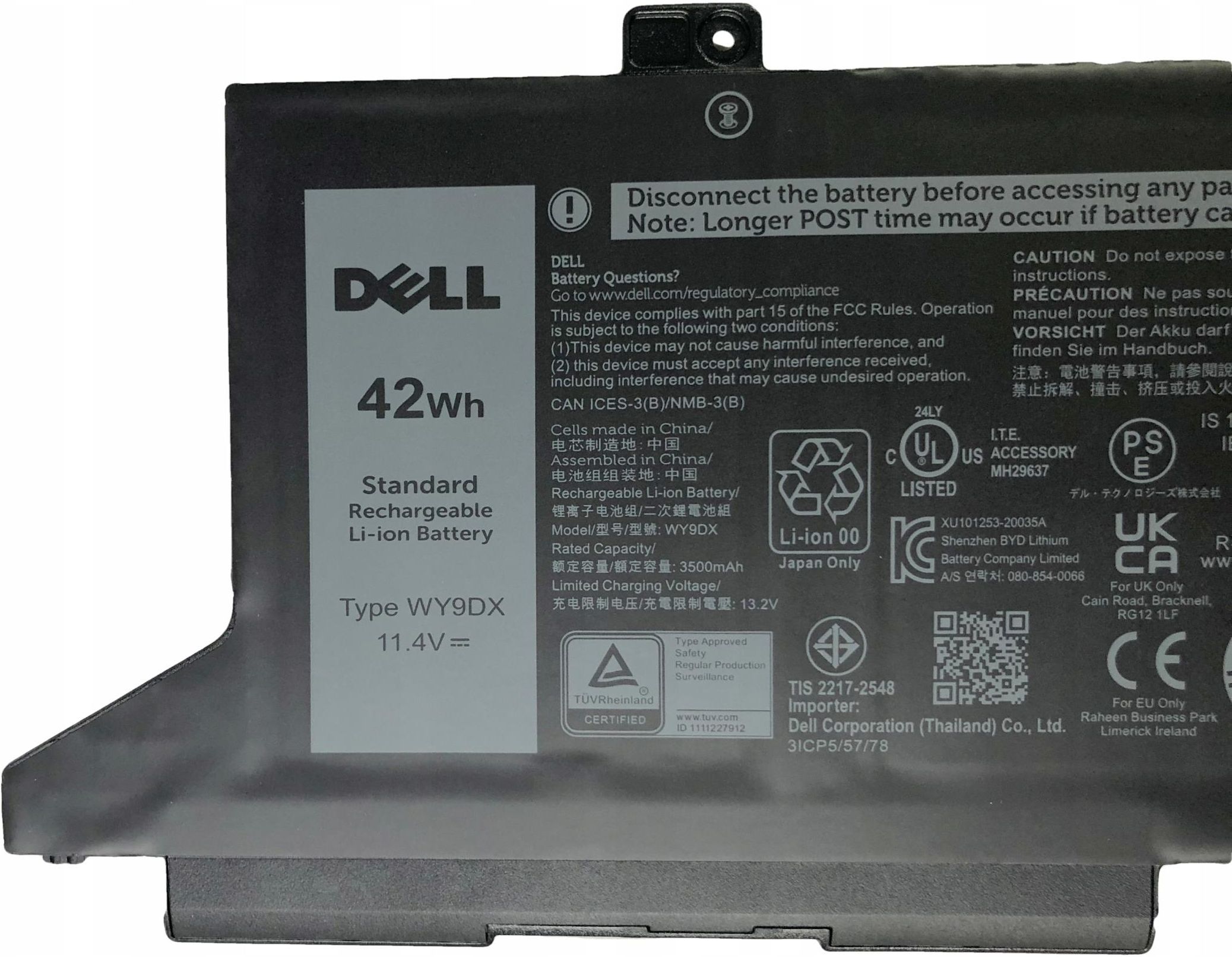 Bateria do laptopa Dell Btry,Pri,42Whr,3C,Lith,Byd (M3KCNWY9DX ...