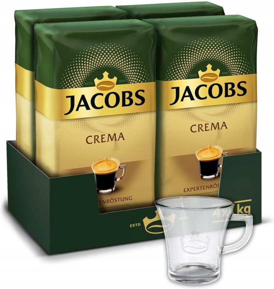 Kawa Jacobs Ziarnista Crema 4x1kg - Ceny i opinie - Ceneo.pl