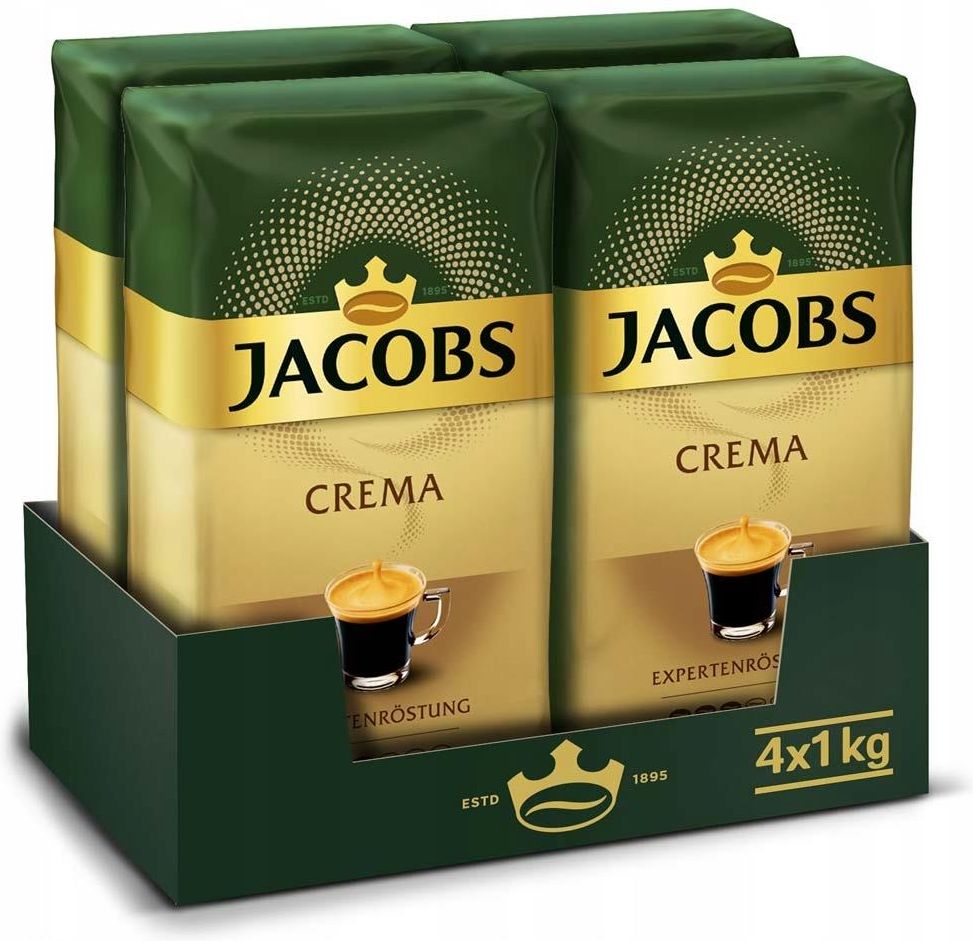 Kawa Jacobs Ziarnista Crema 4x1kg - Ceny i opinie - Ceneo.pl
