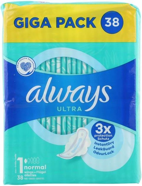Always Podpaski Ultra Normal Ze Skrzydełkami 38 szt. - Opinie i ceny na ...