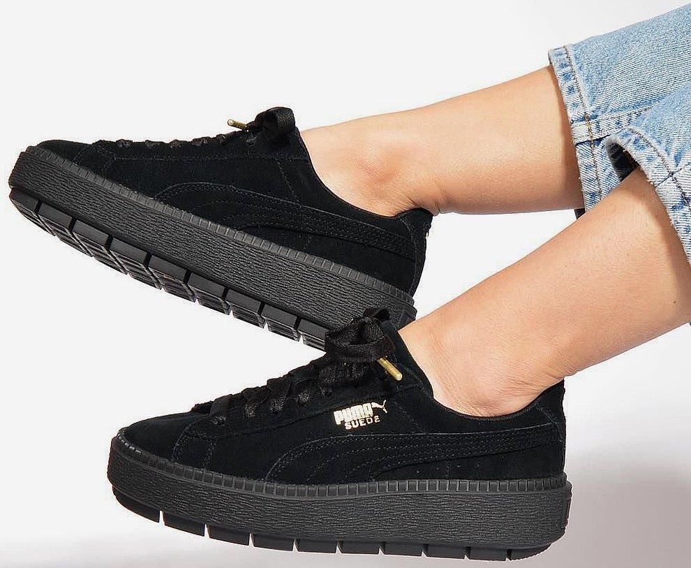 Puma Platform Trace Czarne Creepery Czarny - Ceny i opinie - Ceneo.pl