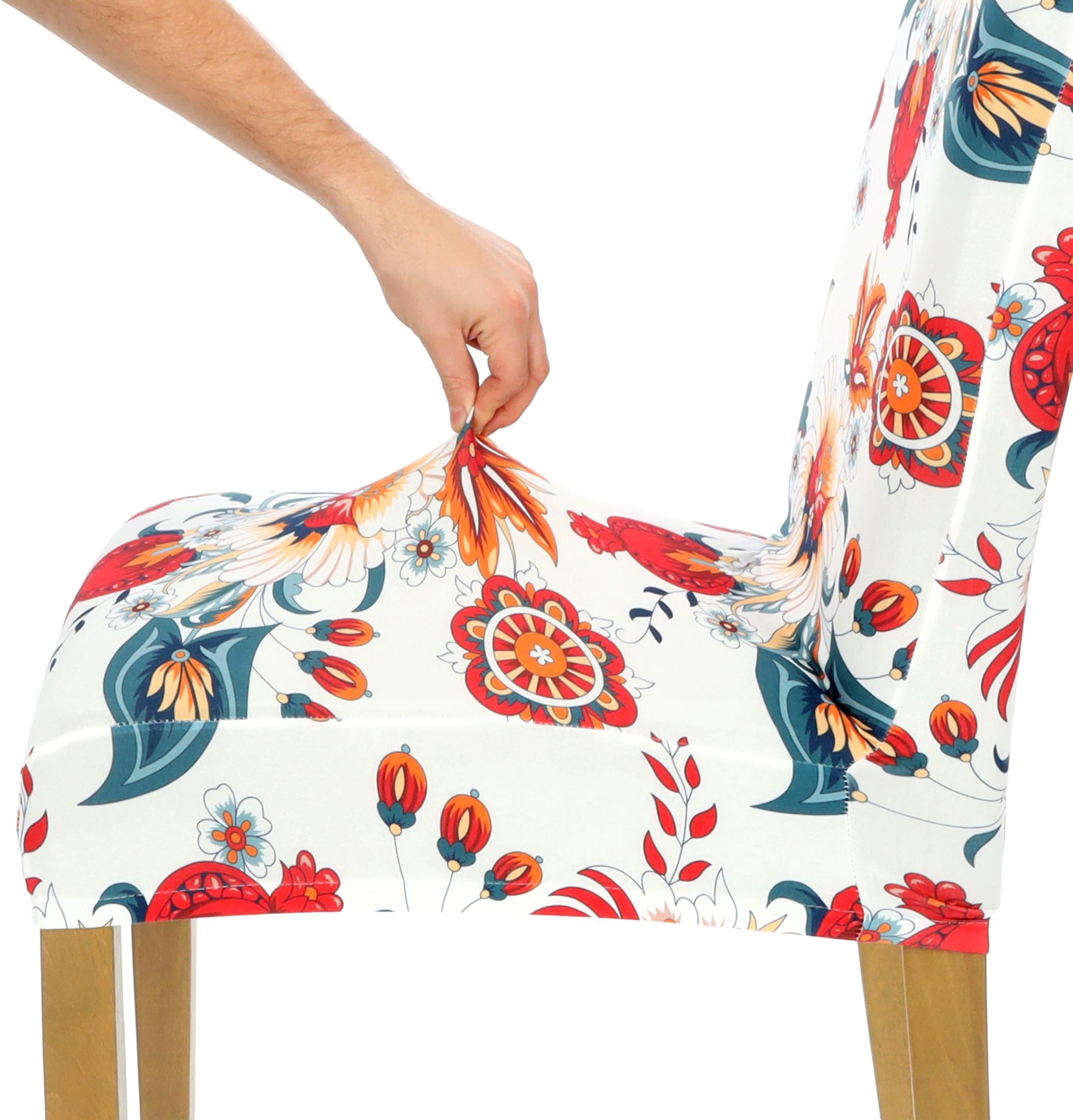 Ubieramy Meble Pokrowiec Na Krzesło Biały Kwiaty Elastyczny - Opinie i atrakcyjne ceny na Ceneo.pl